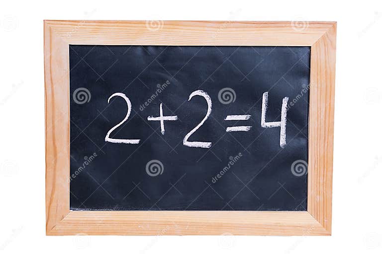 Two plus two equals four stock photo. Image of ideas - 33890348