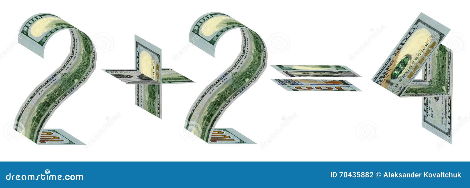 Two plus two equals four stock illustration. Illustration of concepts ...