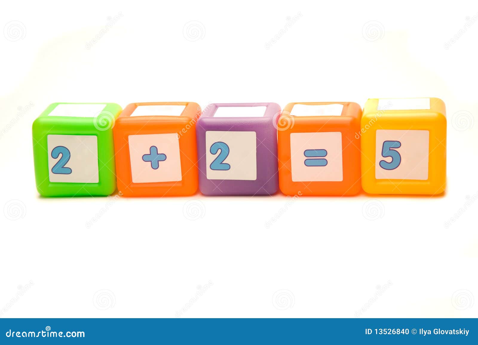 Two plus two is five stock photo. Image of plastic, bussiness - 13526840