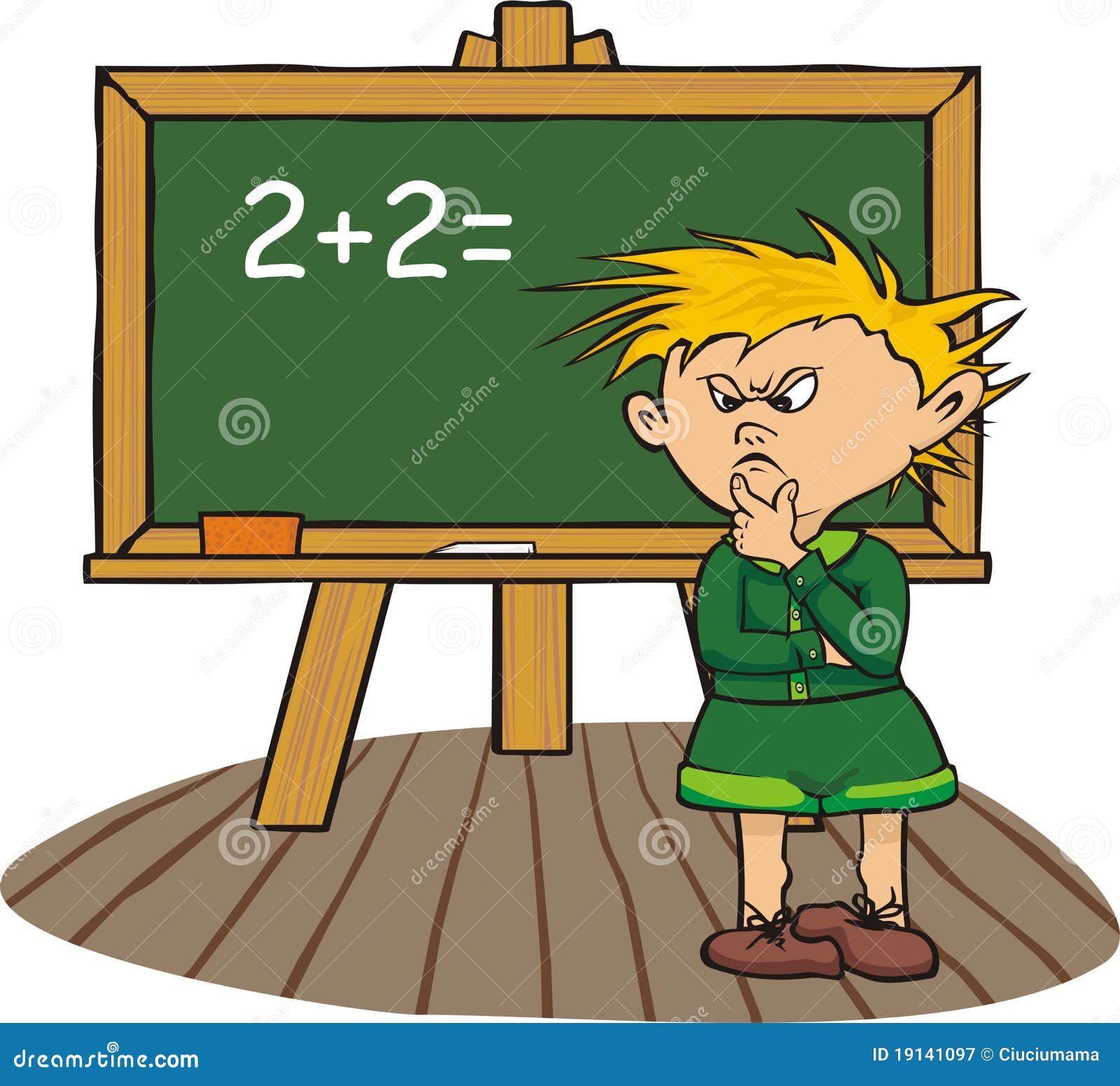 Two Plus Two - Solve the Task Stock Vector - Illustration of math ...