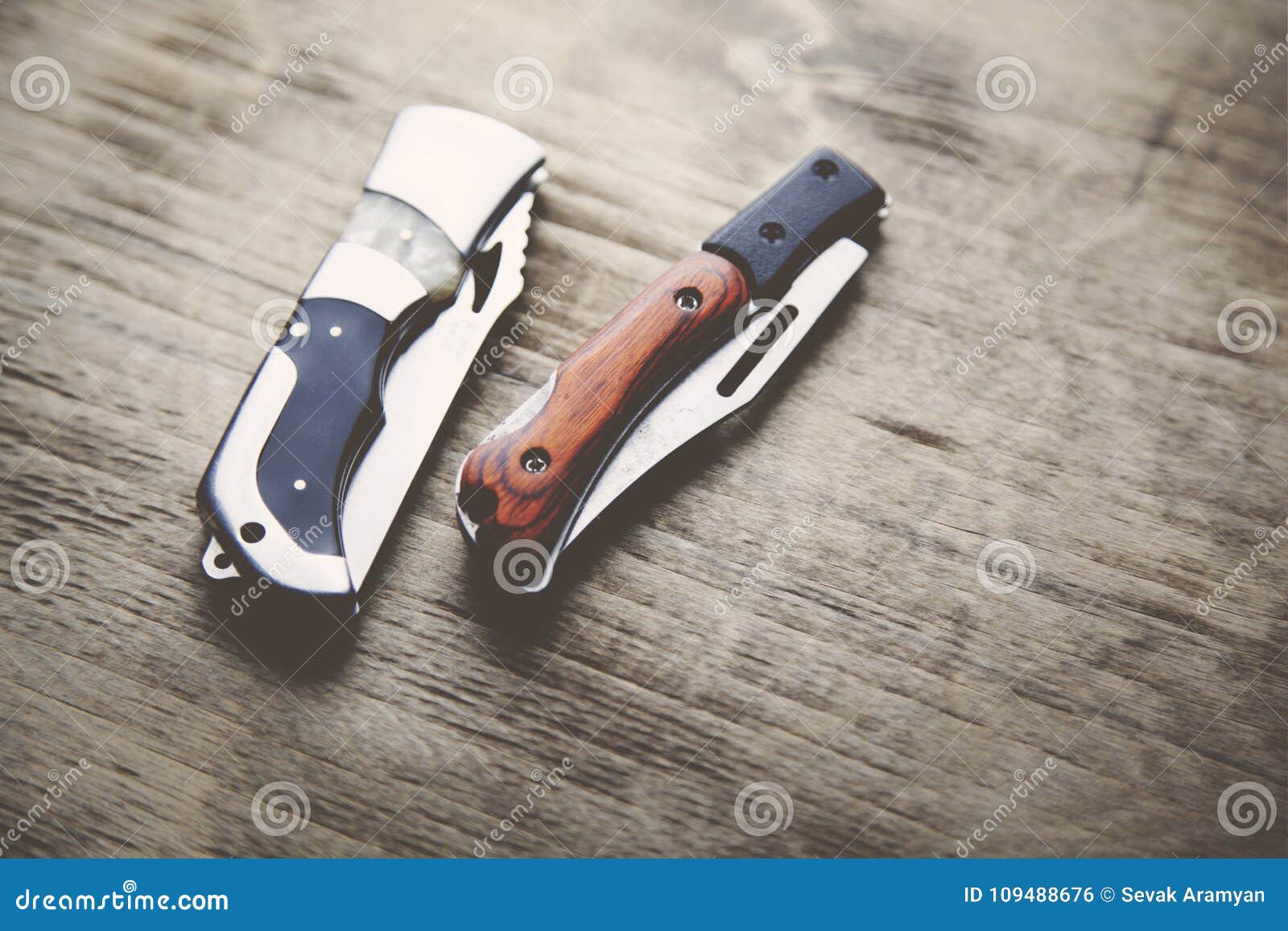 Two pocket knife stock photo. Image of jack, dagger - 109488676