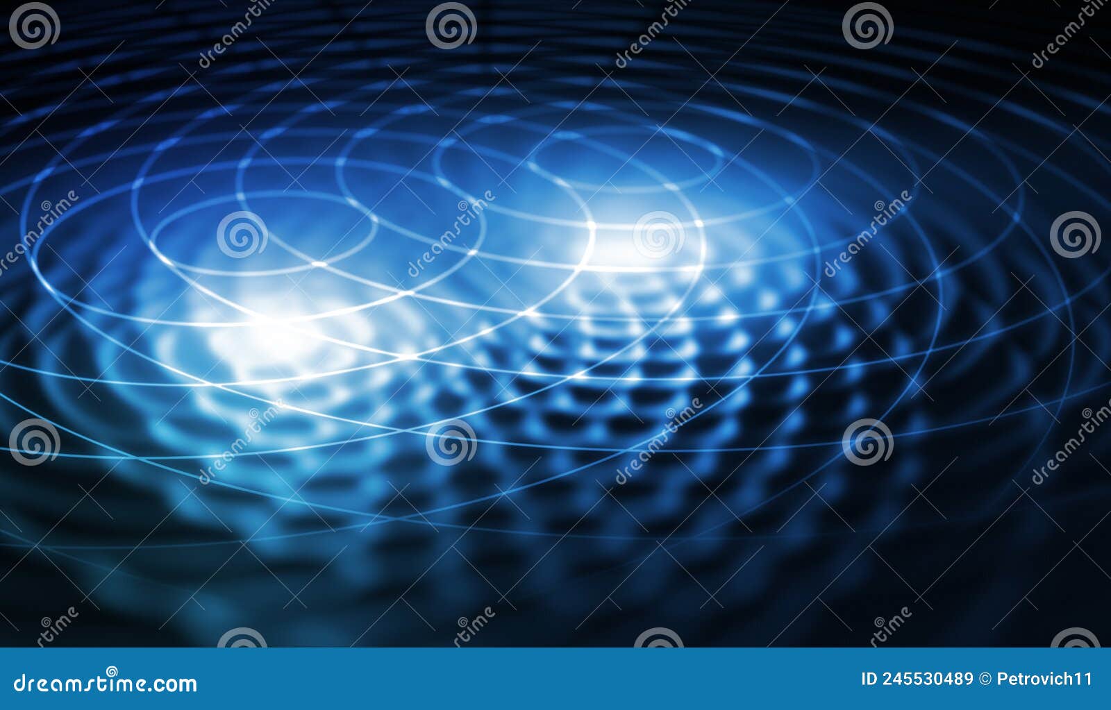 Two Points Create Interference Map. Stock Illustration - Illustration ...