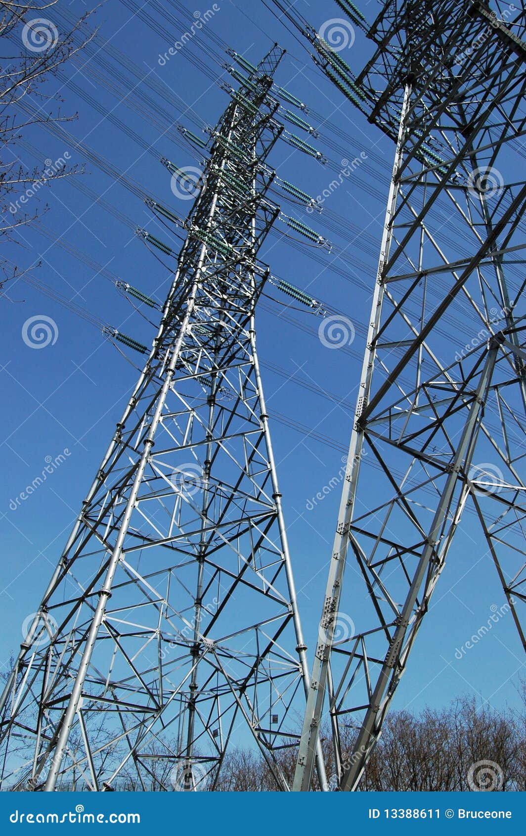 Two Poles stock image. Image of early, spring, tower - 13388611