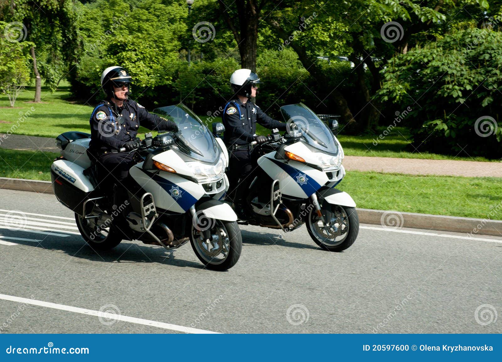 Two Police Officers Riding Motorcycles Editorial Image - Image of ...