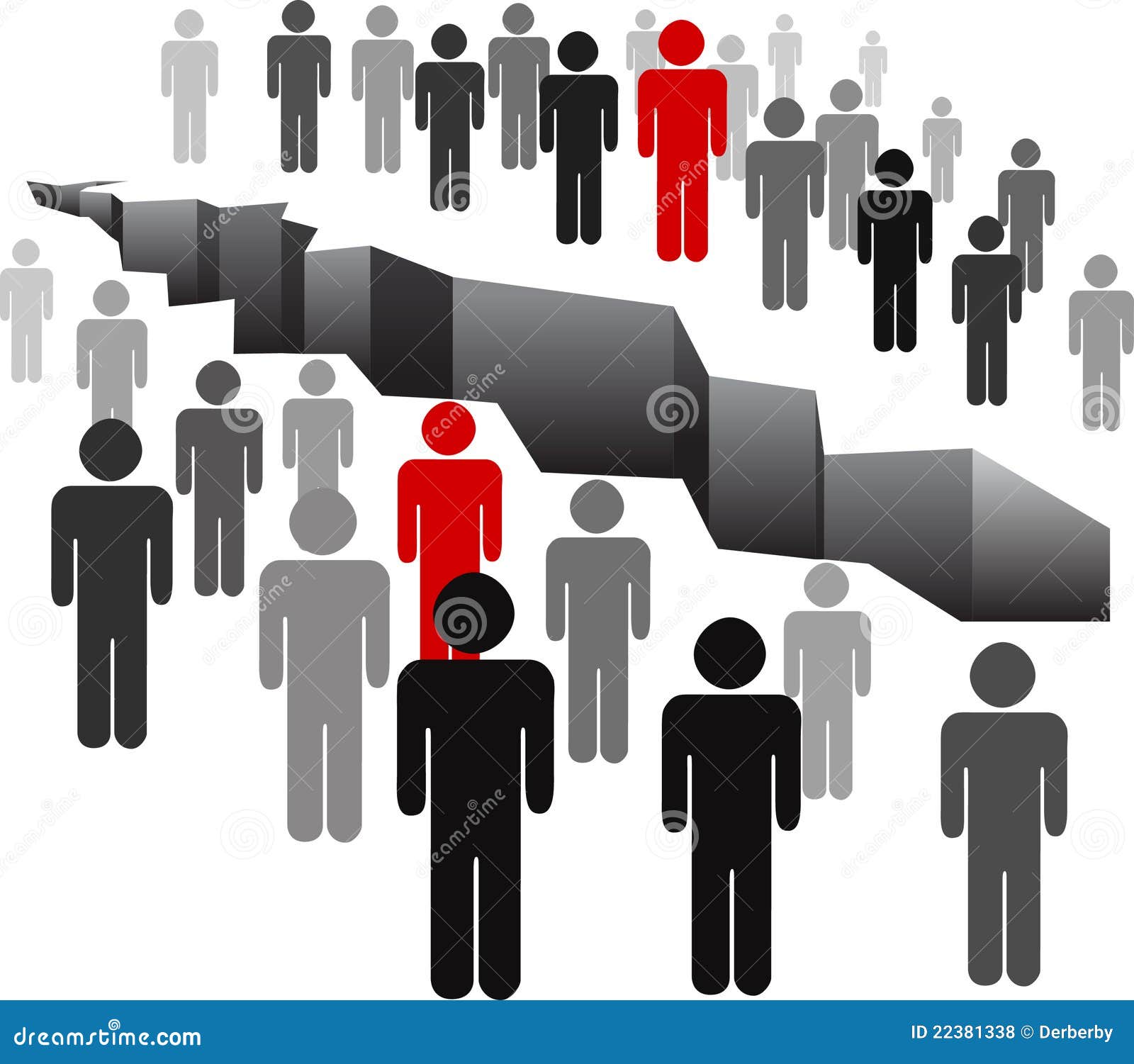 Two populations stock illustration. Illustration of teams - 22381338