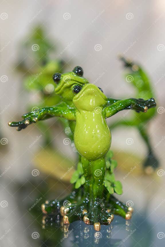Two Porcelain Figures of Dancing Toads. Dancing Toads Stock Photo ...