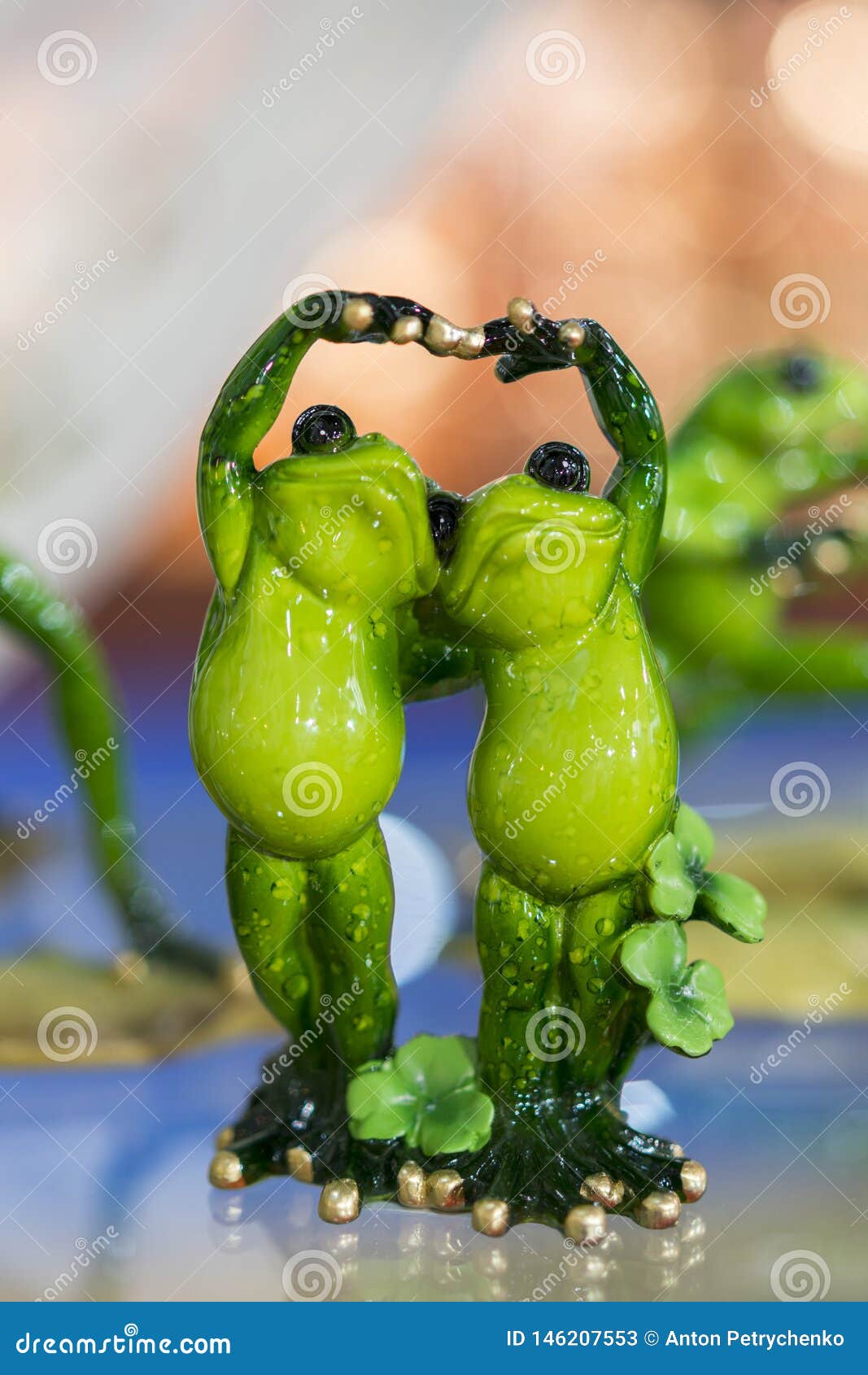 Two Porcelain Figures of Dancing Toads. Dancing Toads Editorial Stock ...