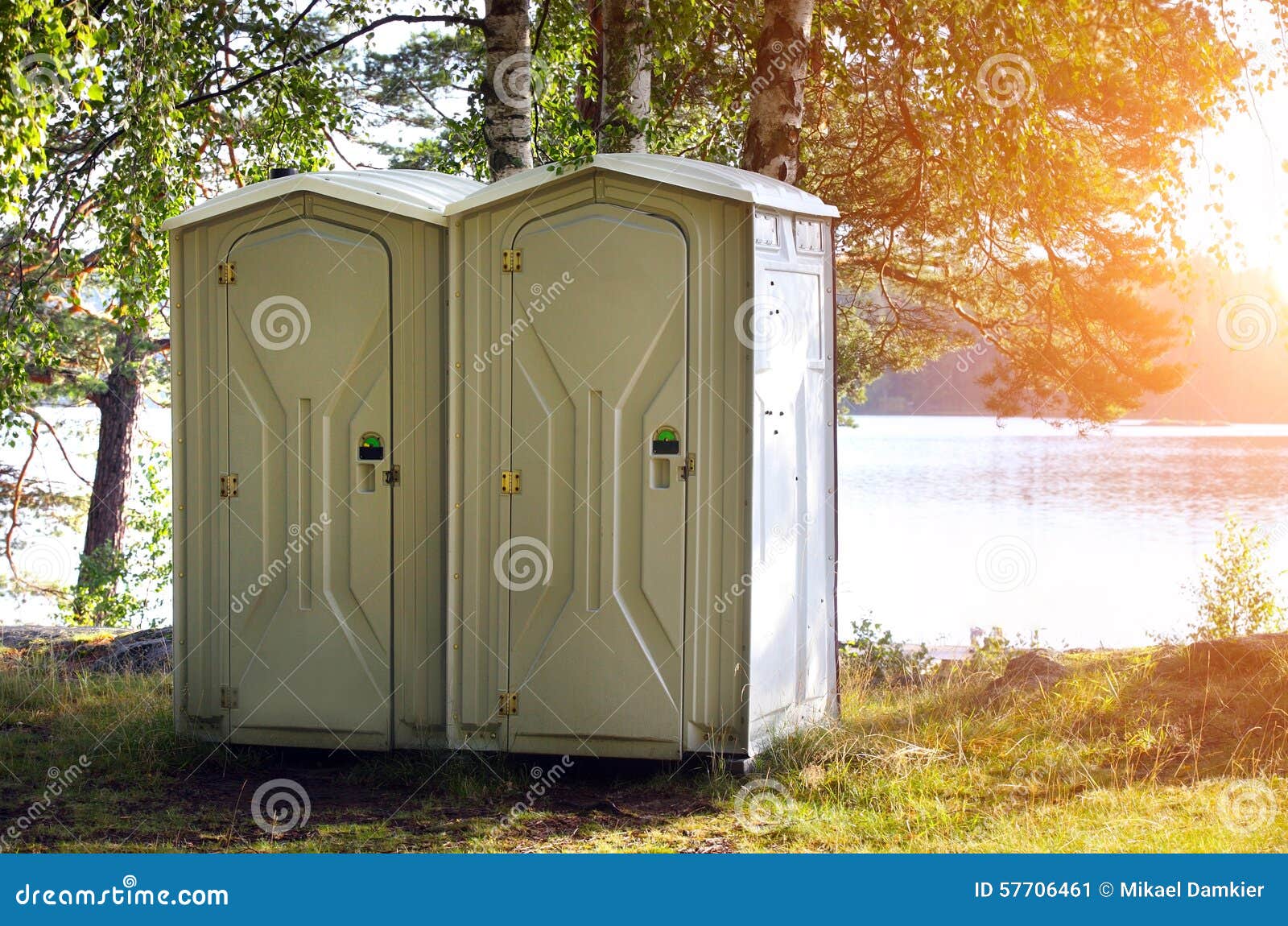 Two portable toilet stock image. Image of park, bathroom - 57706461