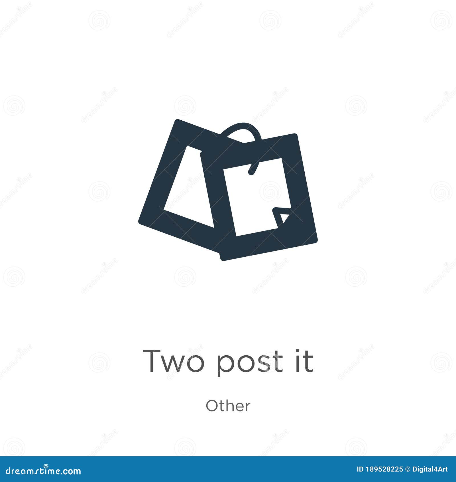 Two Post it Icon Vector. Trendy Flat Two Post it Icon from Other ...