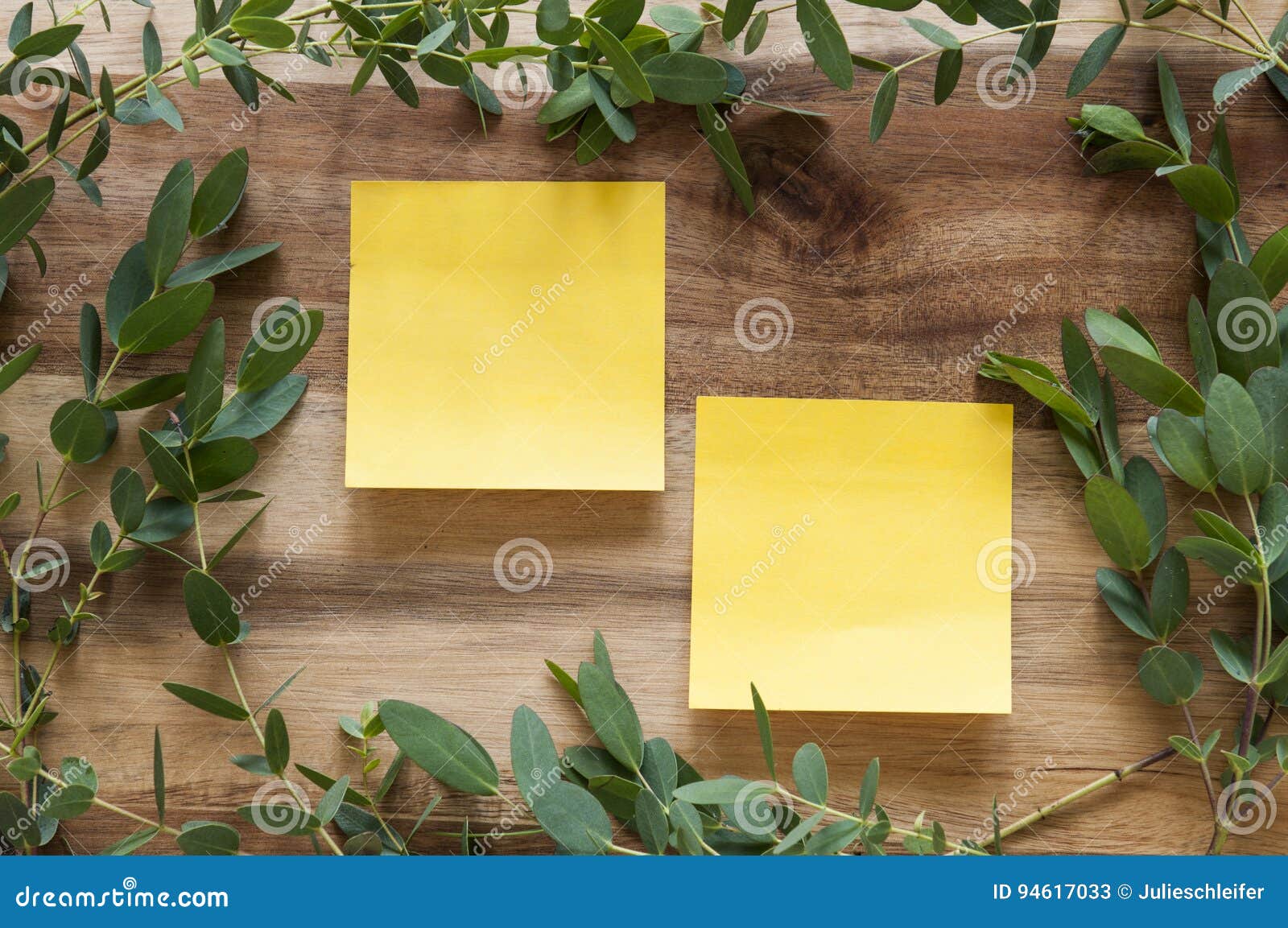 Two post its in frame stock image. Image of organize - 94617033