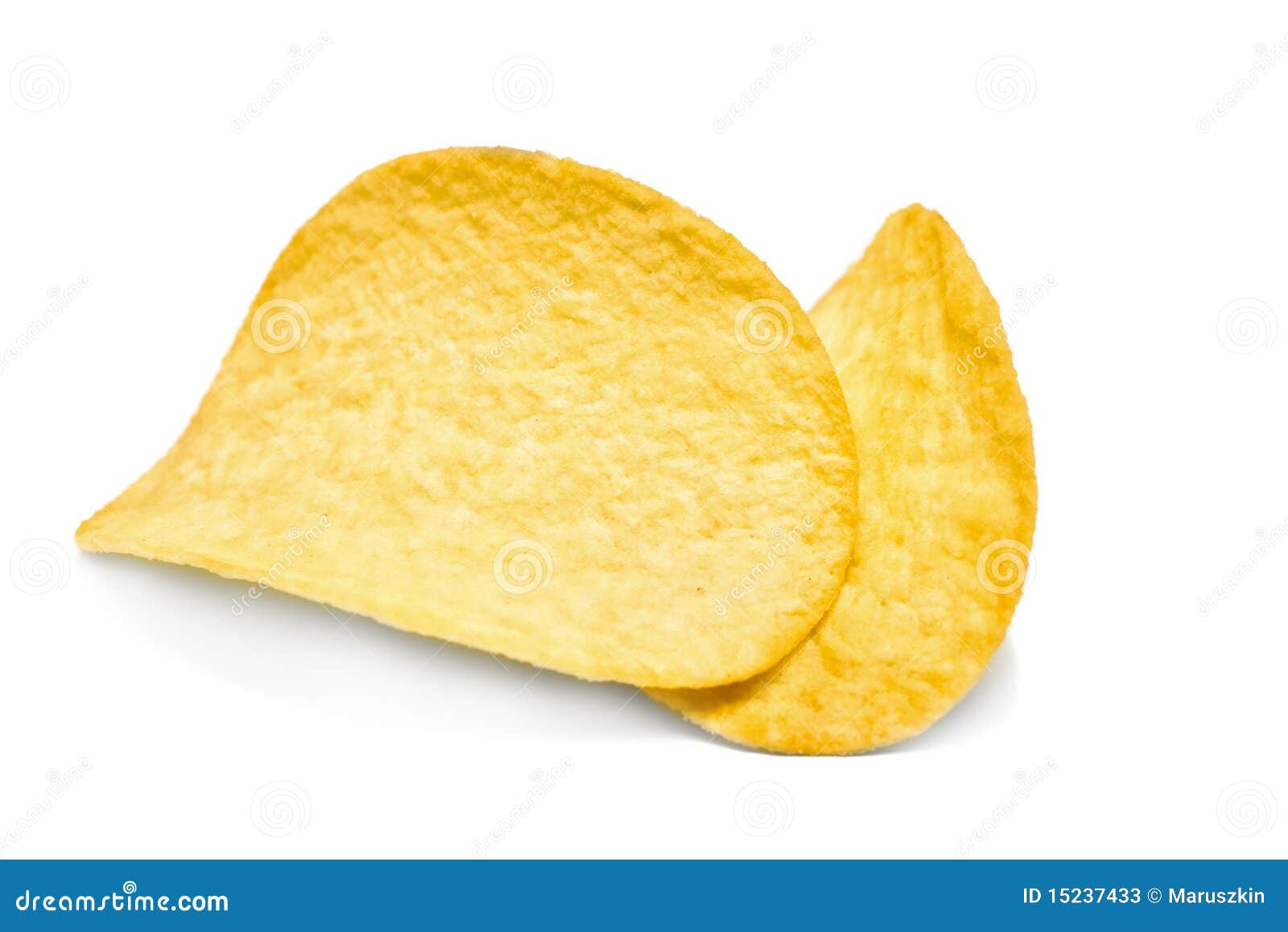 Two potato chips stock image. Image of yellow, fast, snacks - 15237433