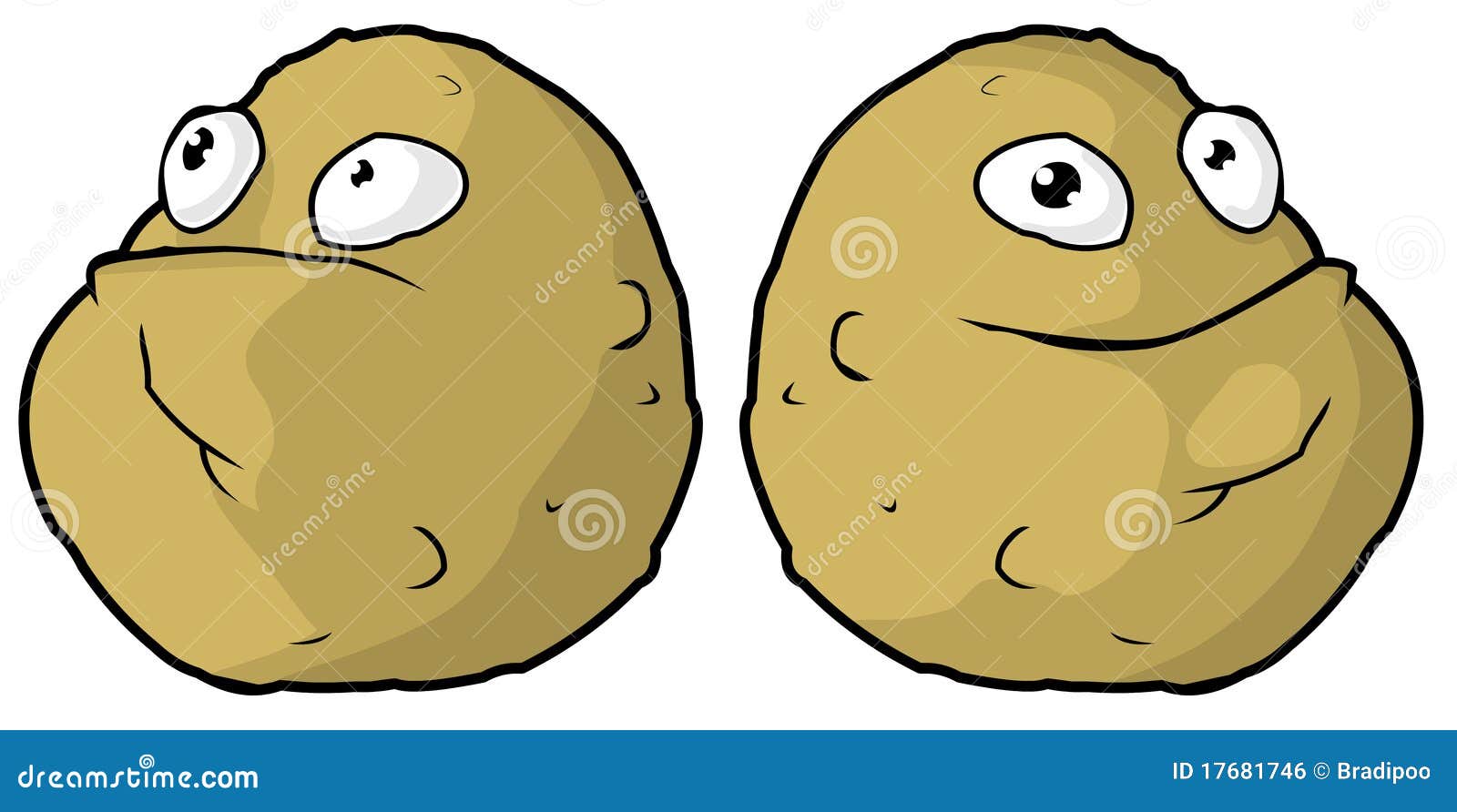 Two potatoes stock illustration. Illustration of tween - 17681746