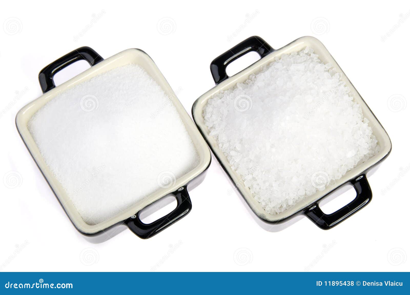 Two pots of salt stock photo. Image of flavor, spice - 11895438