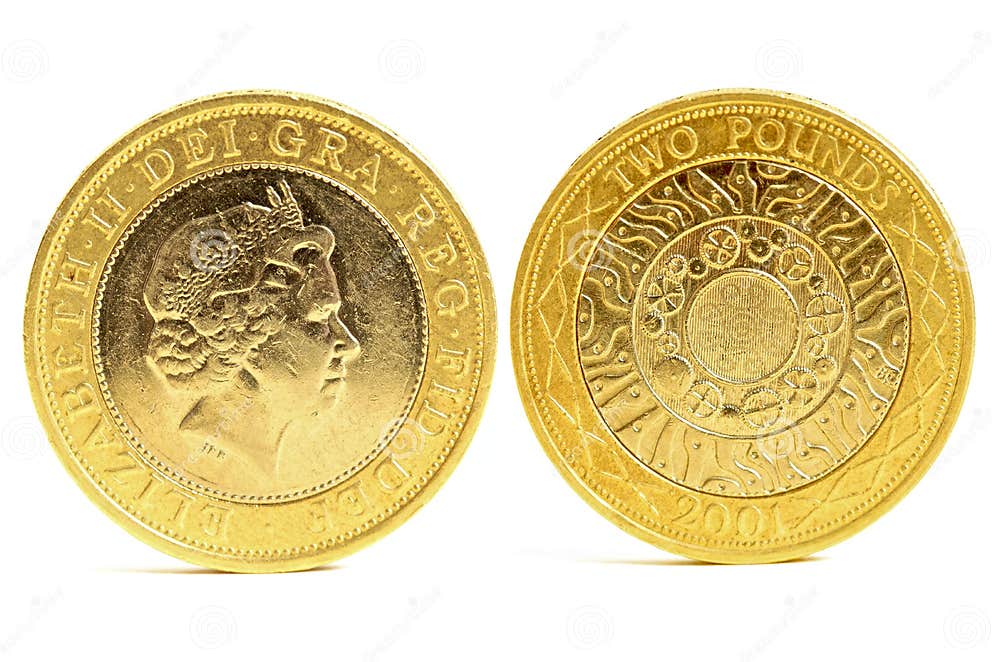 Two pound coins editorial stock photo. Image of england - 14973153