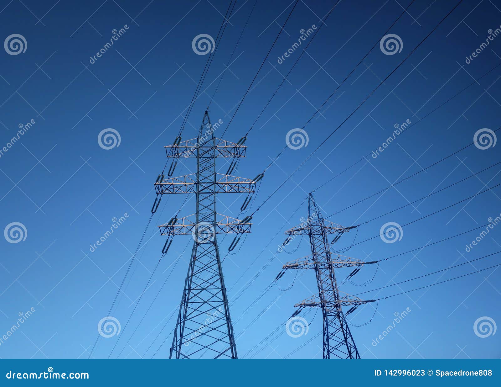 Two power lines background stock image. Image of vivid - 142996023