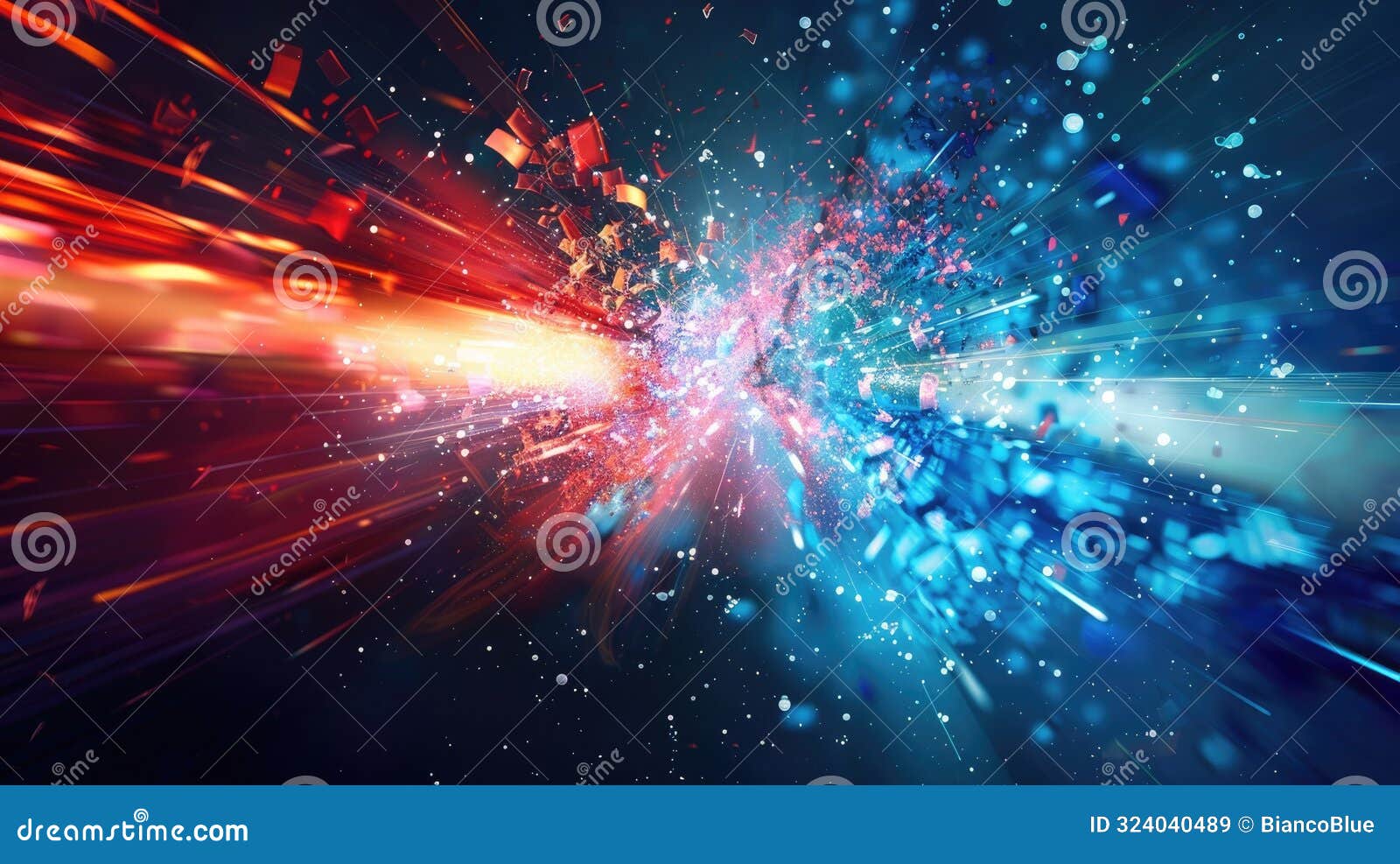 Two Powerful Forces Collide in a Dazzling Display of Energy. the ...