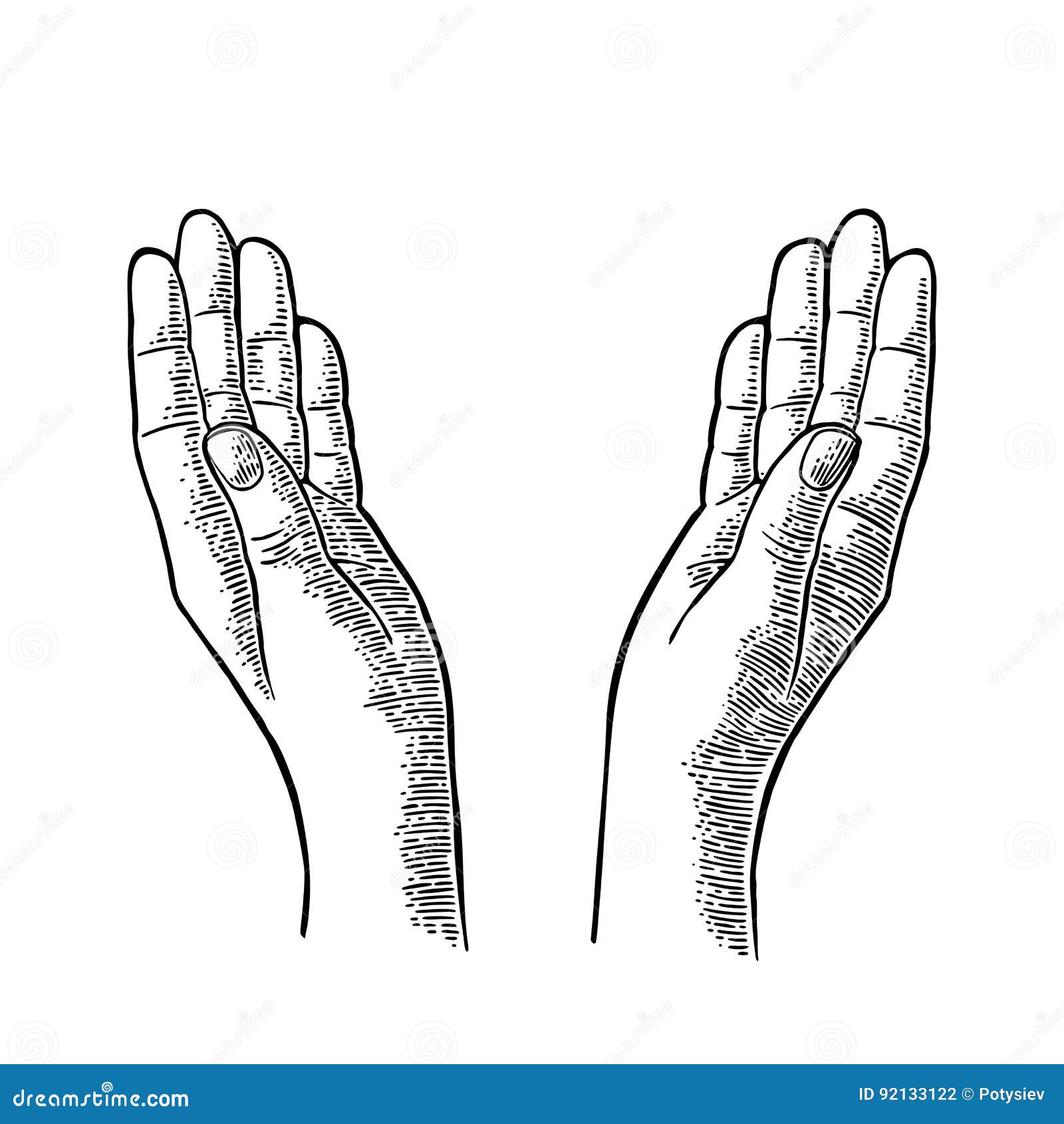 Two Hands Open Prayer Stock Illustrations – 139 Two Hands Open Prayer ...