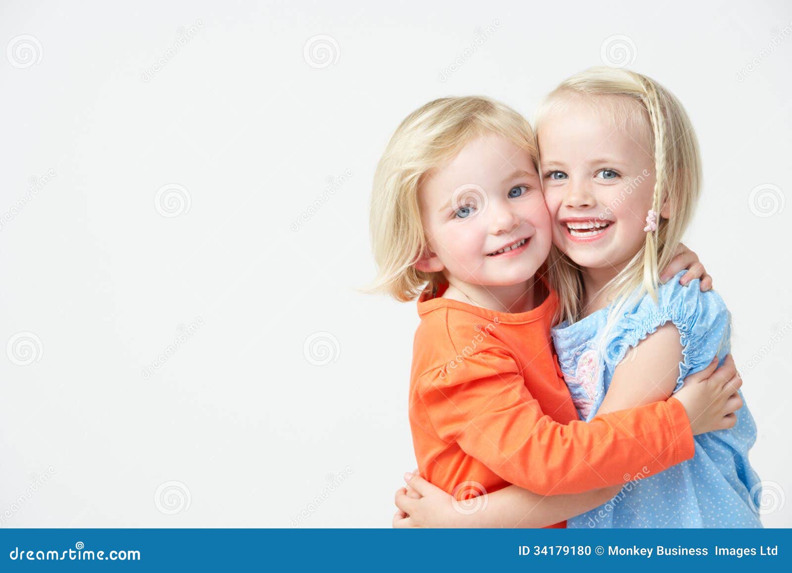 Two Pre School Girls Hugging One Another Stock Photo - Image of ...