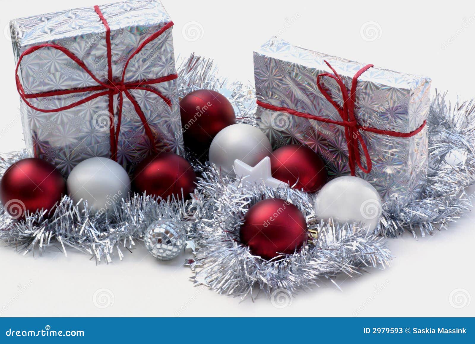 Two presents, eight balls. stock image. Image of gifts - 2979593