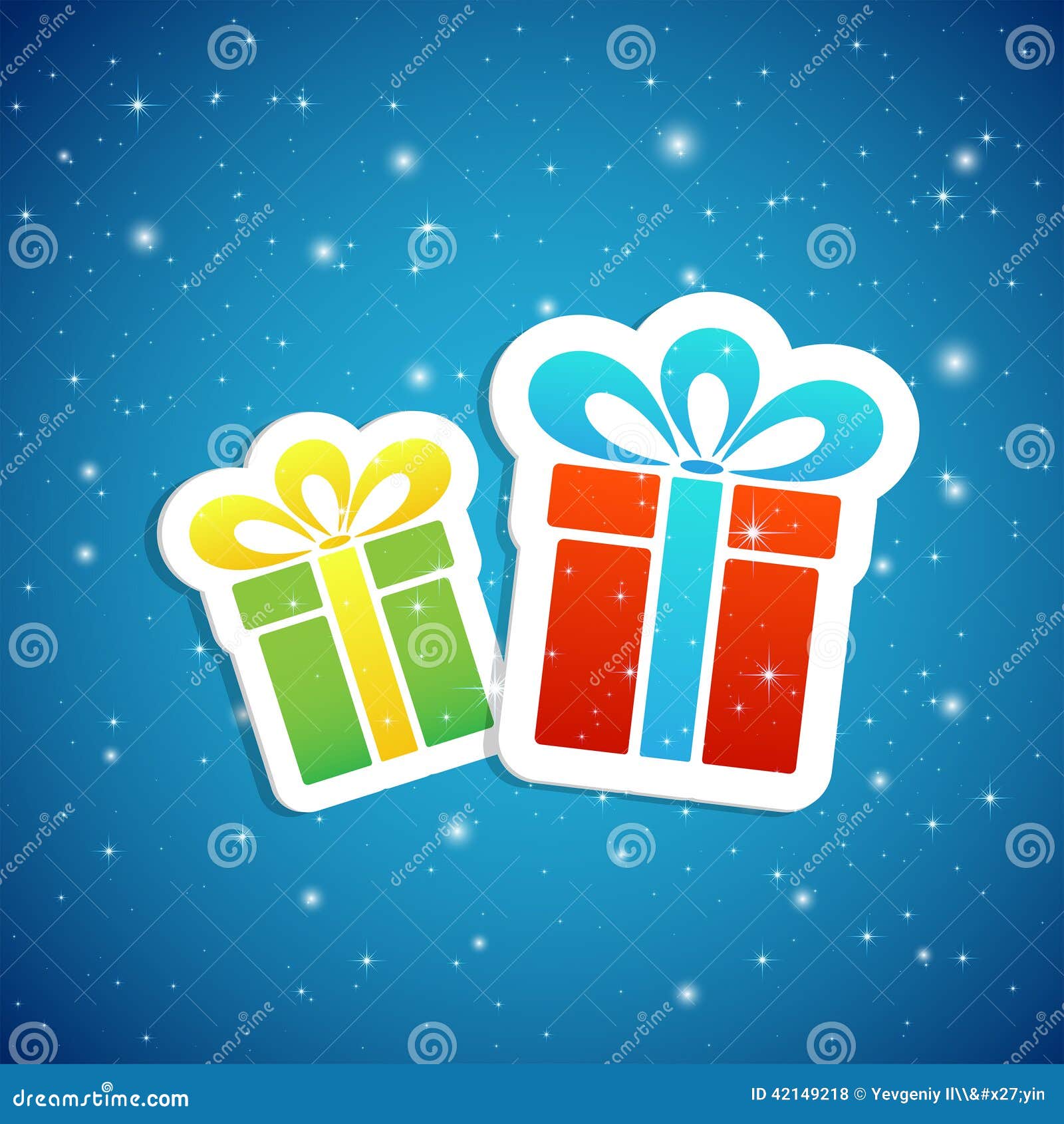Two presents stock vector. Illustration of card, navidad - 42149218