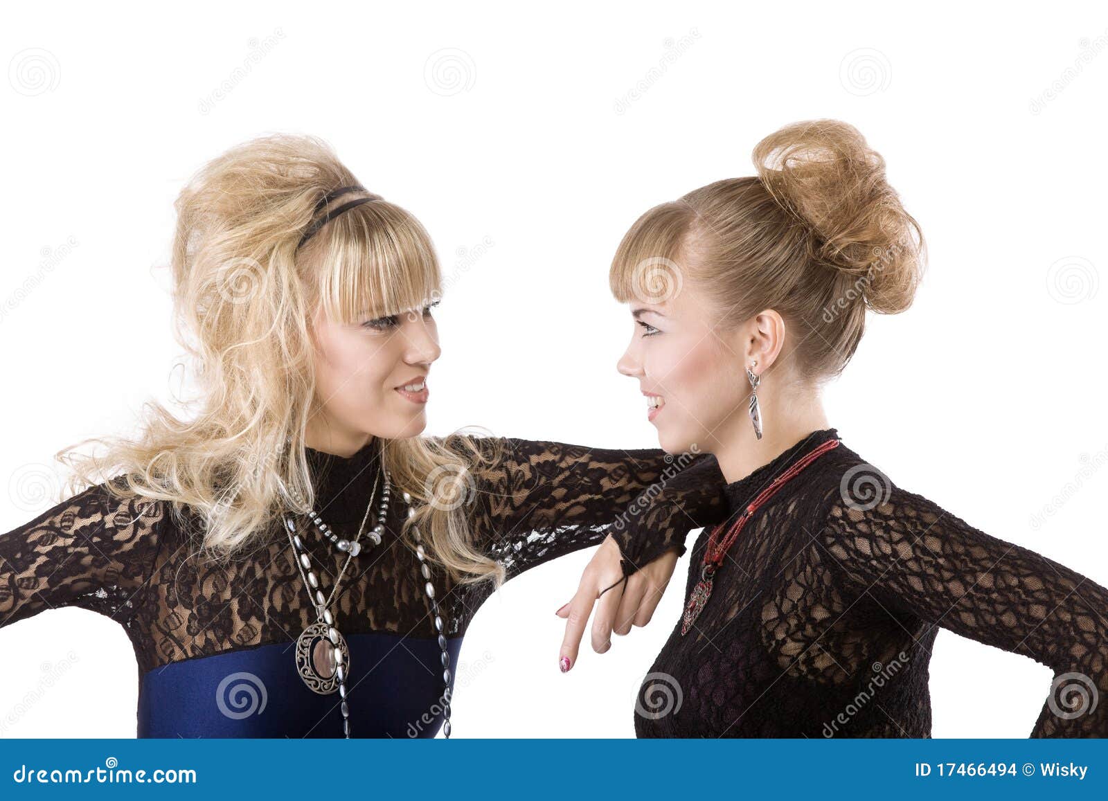 Two Pretty Girl in Lace Talk Stock Photo - Image of fetish, elegance ...