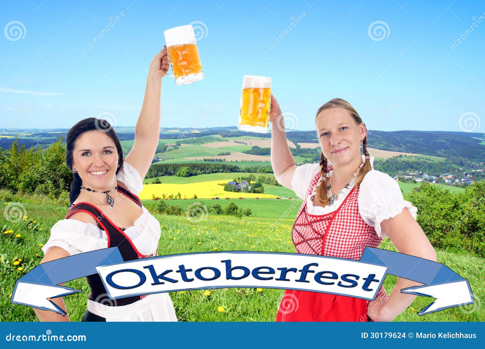 Oktoberfest stock photo. Image of dirndl, waitress, heidi - 30179624