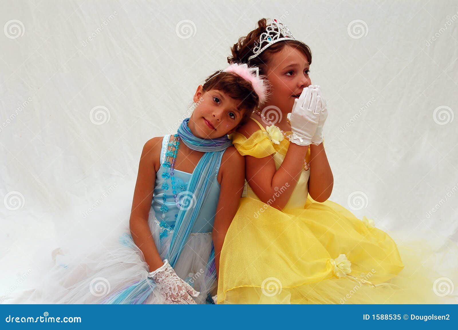 Two Princesses stock image. Image of friend, expression - 1588535