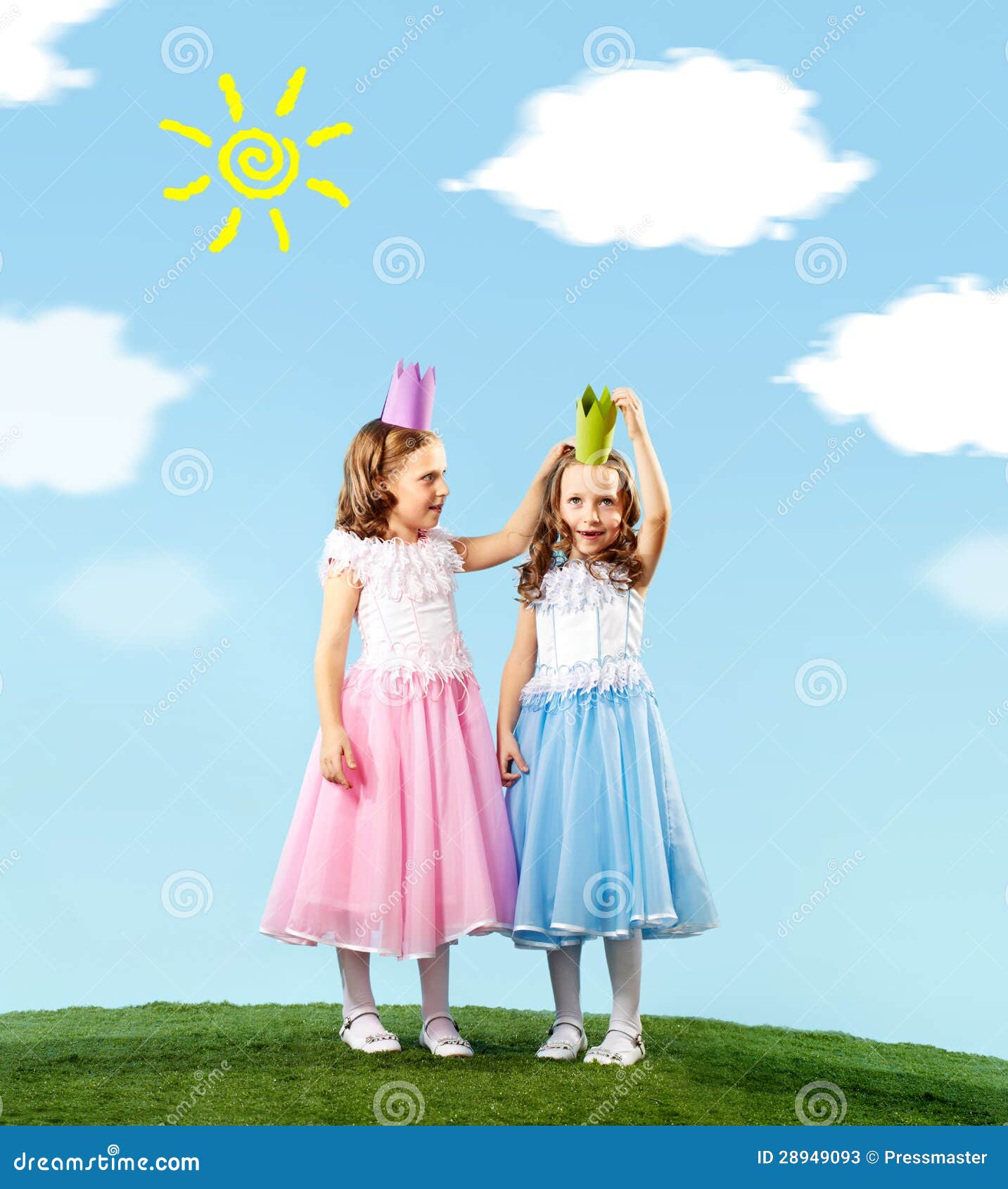 Two princesses stock image. Image of pink, outside, creative - 28949093