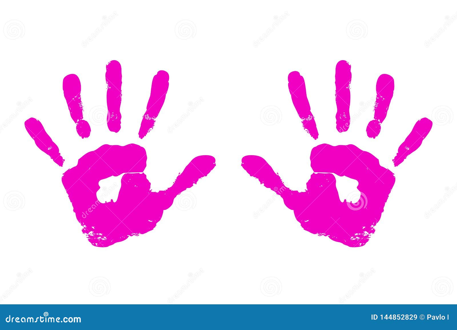 Two print hands â€“ vector stock vector. Illustration of friendship ...