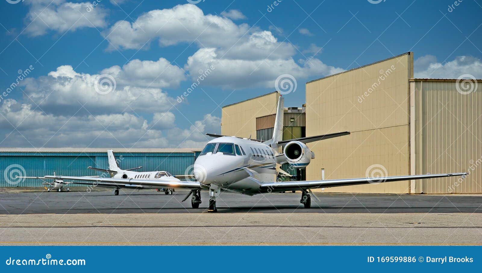 Two Private White Jets stock photo. Image of propeller - 169599886