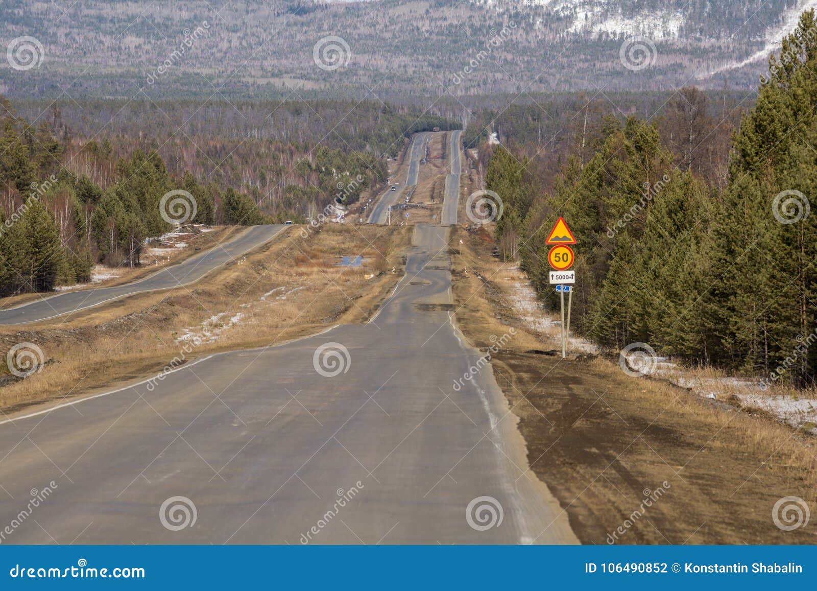 Bad Rural Road. Bad Winding Roads. Stock Photo - Image of maintenance ...