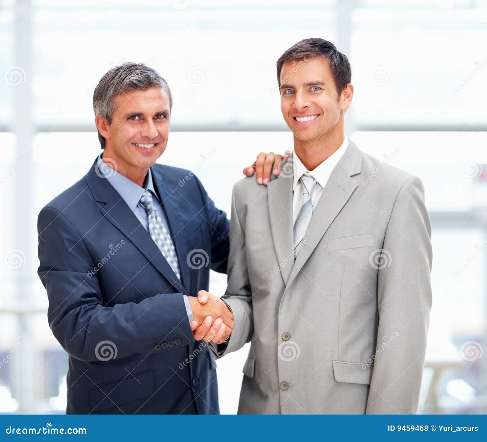 Two Professional Business Men Greeting Eachother Stock Photo - Image of ...