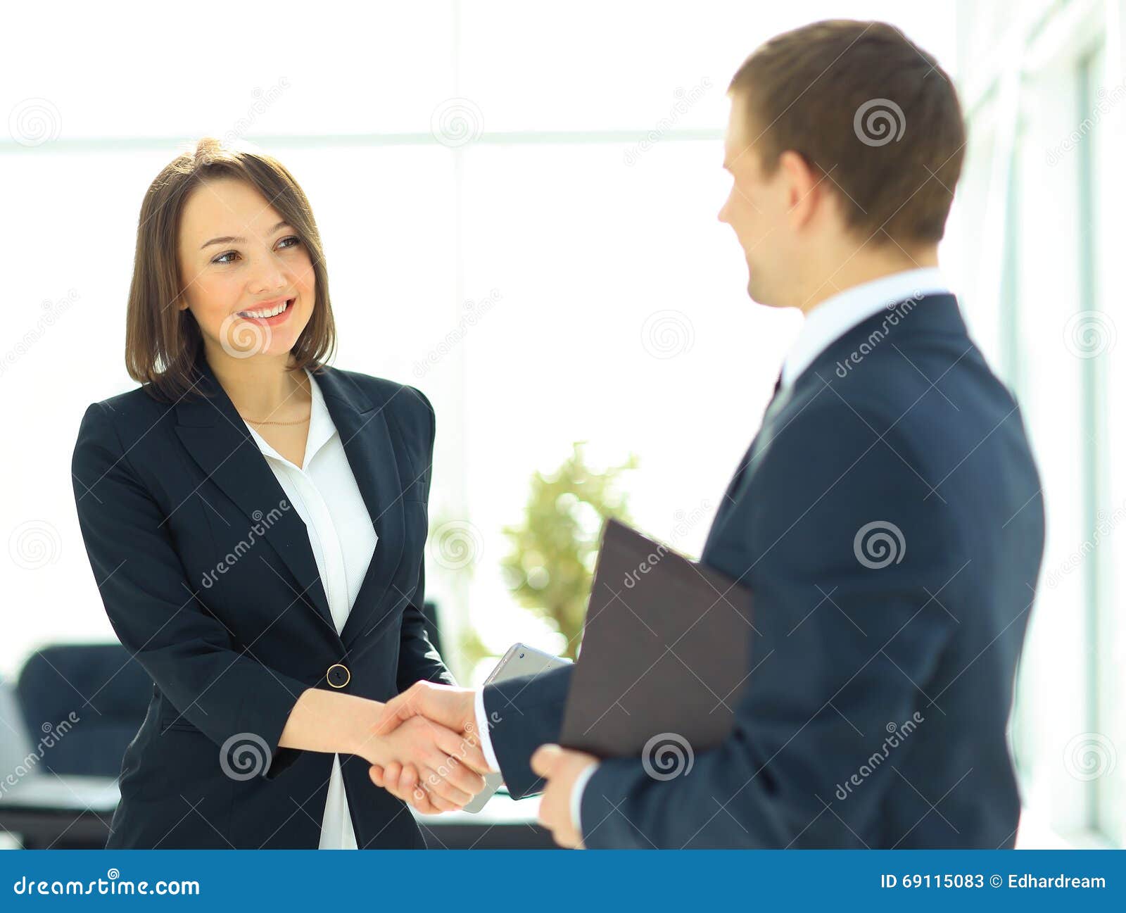 Two Professional Business People Stock Image - Image of office, meet ...