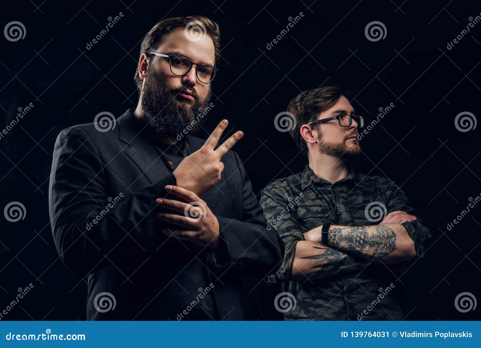 Two Professional Computer Technicians Posing with Confident Look in a ...