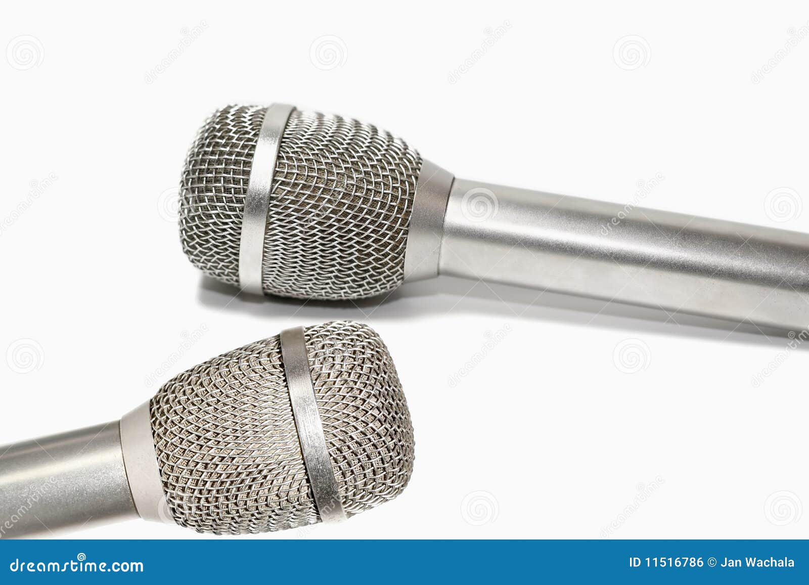 Two Professional Microphones Stock Photo - Image of amplification ...