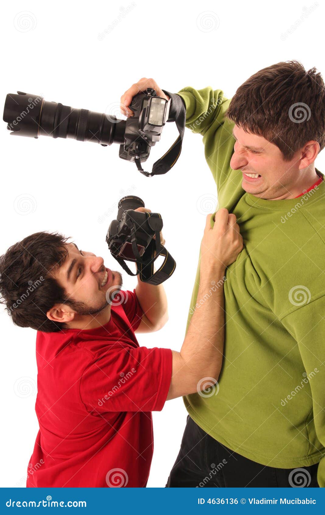 Two Professional Photographers Fighting Stock Photo - Image of ...