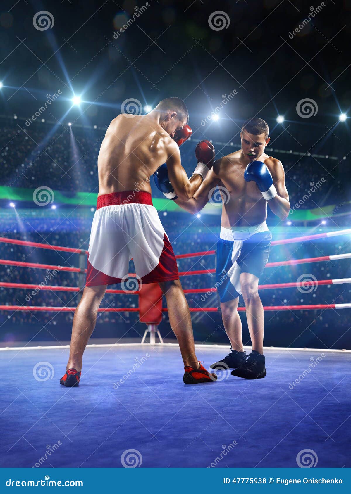 Two Professionl Boxers are Fighting on Arena Stock Photo - Image of ...