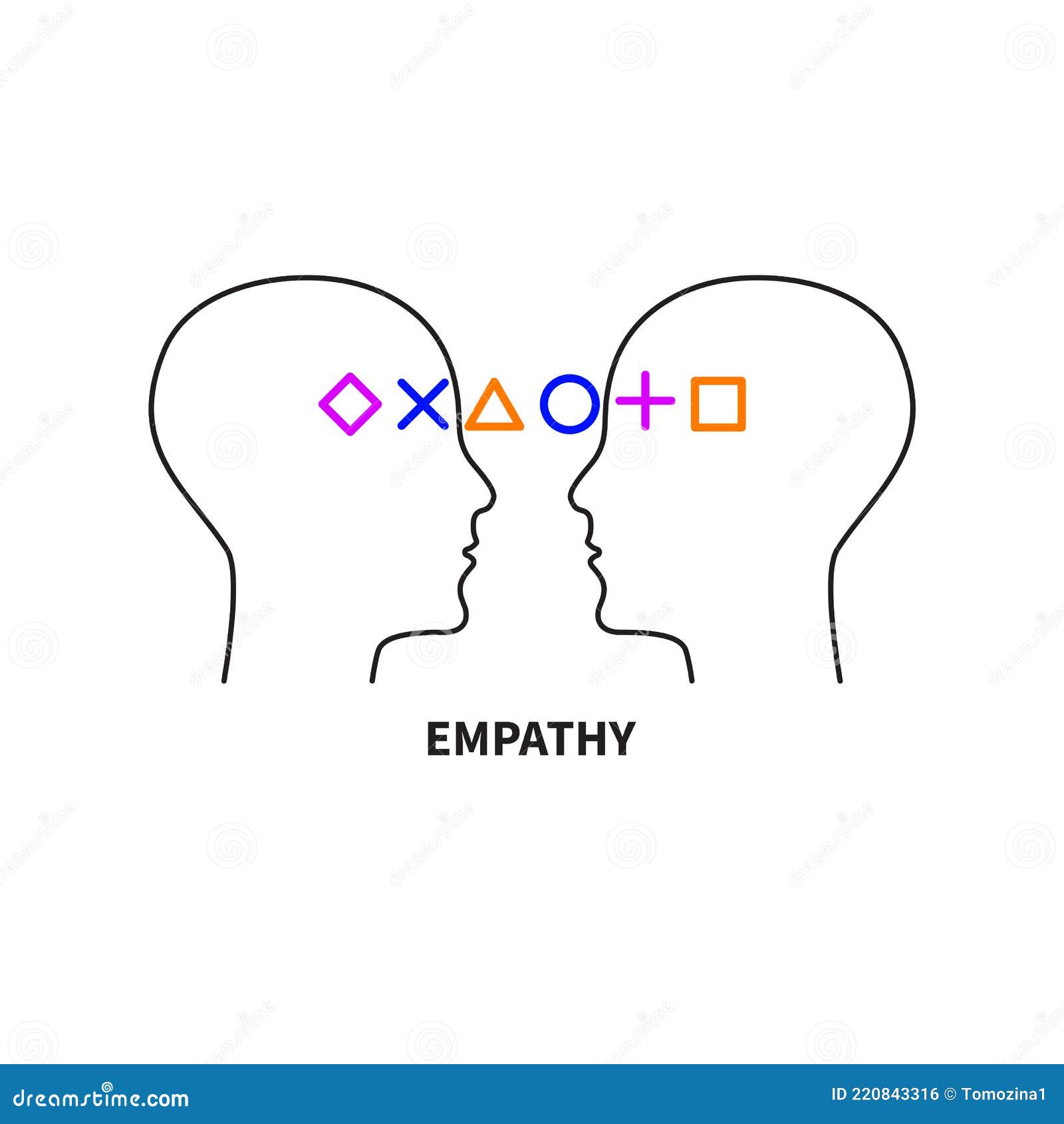 Two Profiles and Relationship between Them Stock Vector - Illustration ...