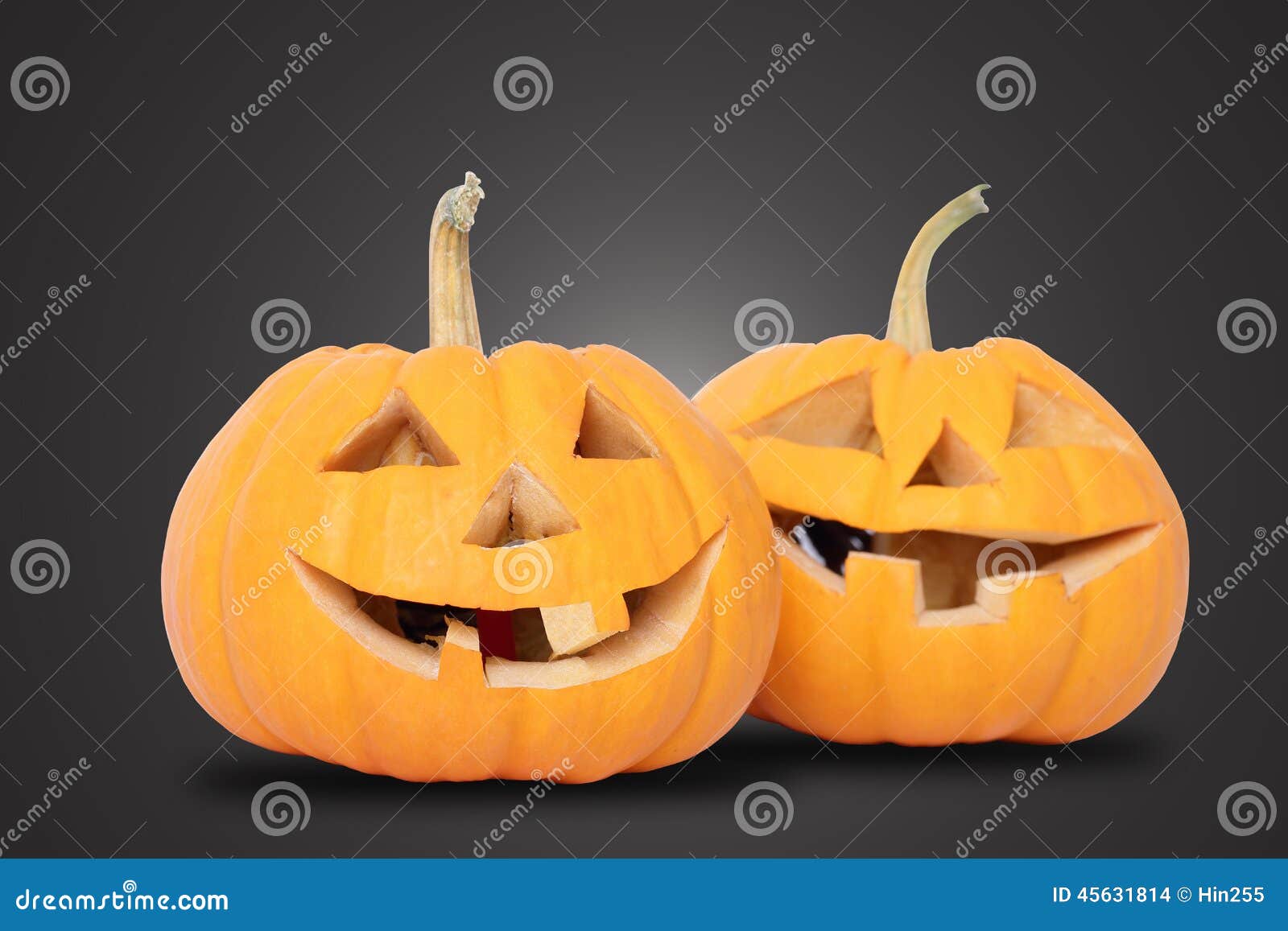 Two Pumpkin stock photo. Image of fall, border, dark - 45631814