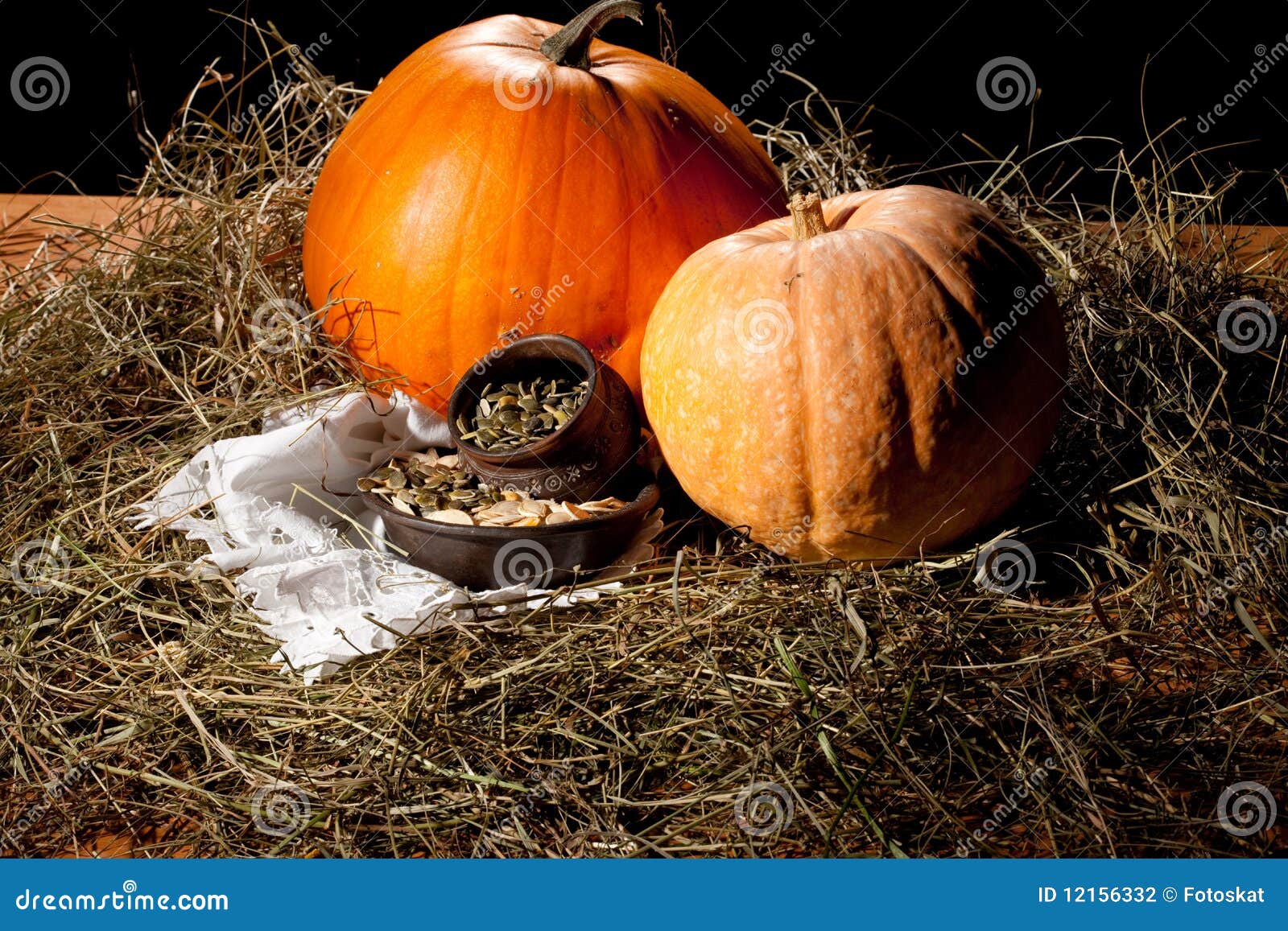 Two Pumpkins stock photo. Image of rural, colour, group - 12156332