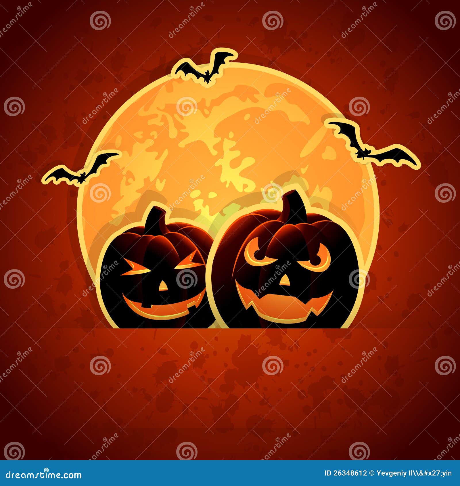 Two pumpkins stock vector. Illustration of background - 26348612