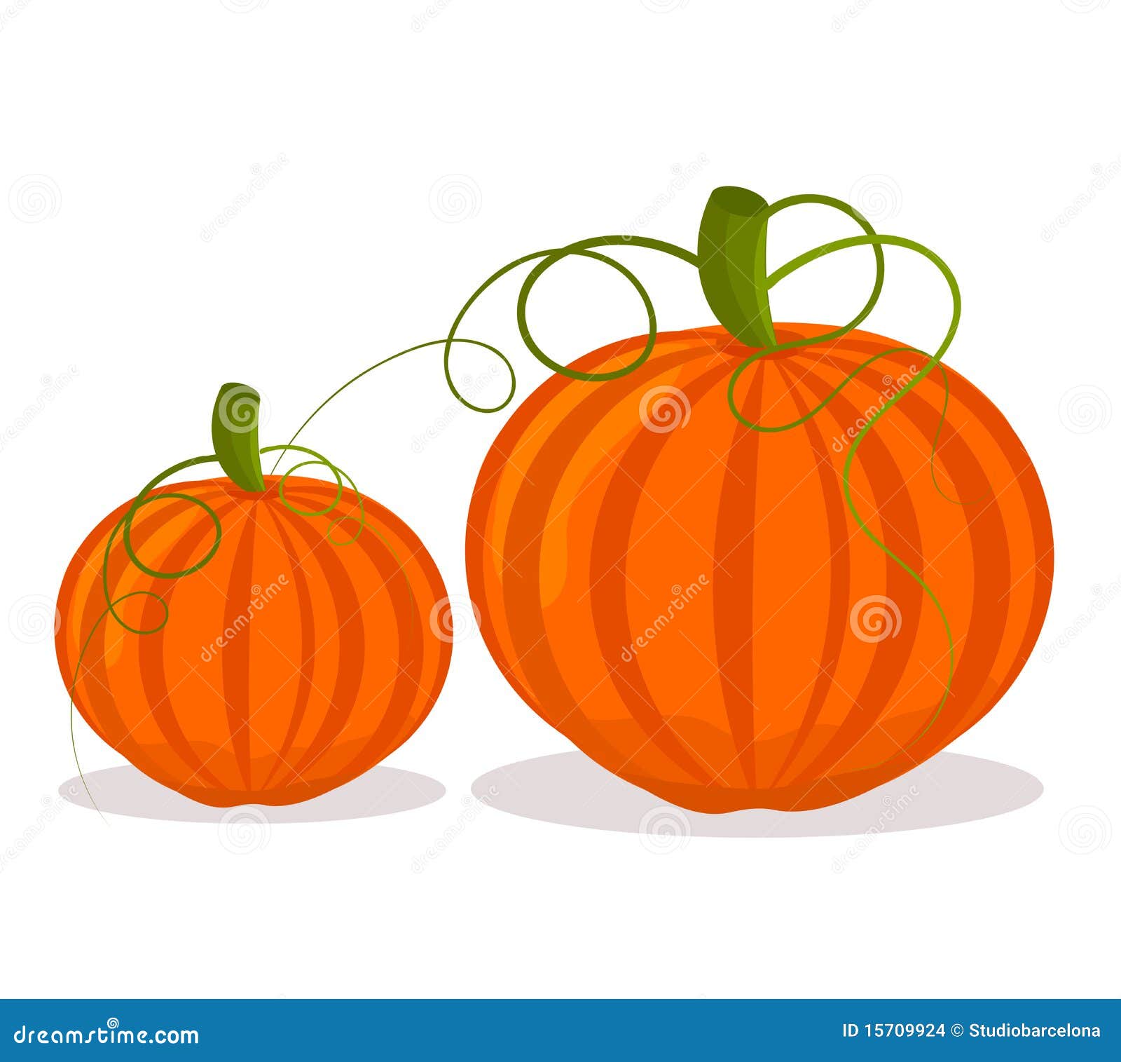 Two pumpkins illustration stock vector. Illustration of horror - 15709924