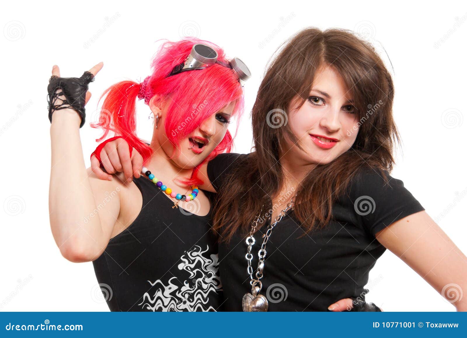 Two Punk Girls Royalty-Free Stock Photography | CartoonDealer.com #10771013