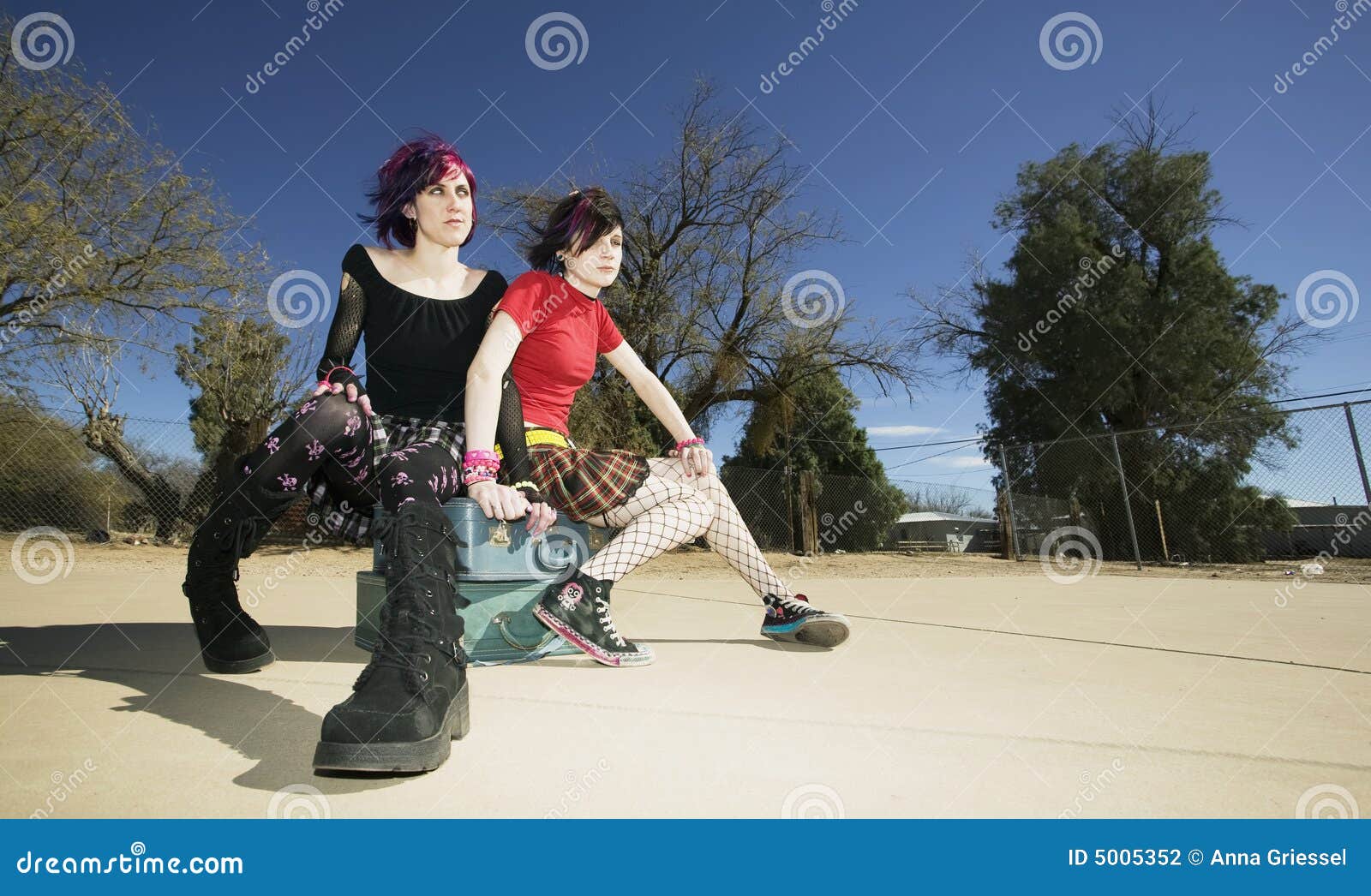 Two Punk Girls Royalty-Free Stock Photography | CartoonDealer.com #10771013