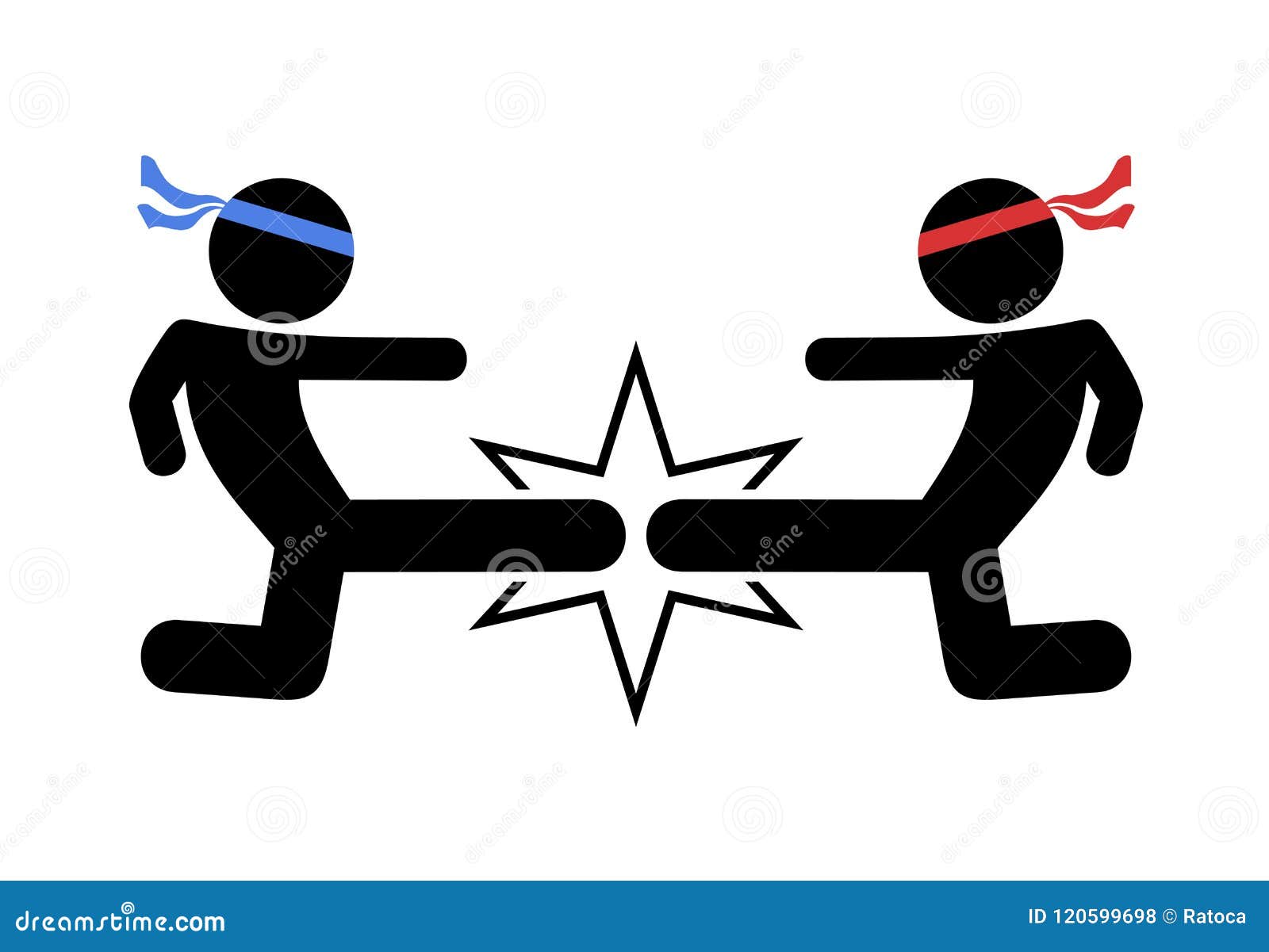 Two puppets fighting stock vector. Illustration of jump - 120599698