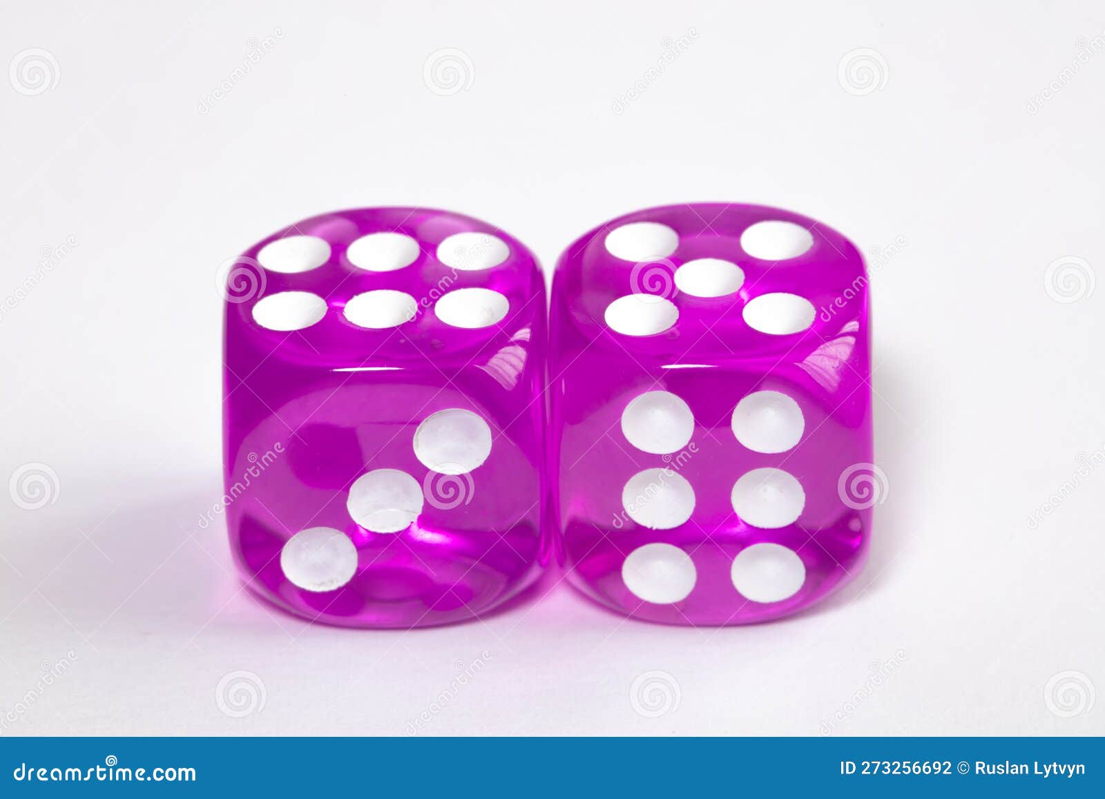 Two Purple Dices on White Background Stock Photo - Image of choice ...