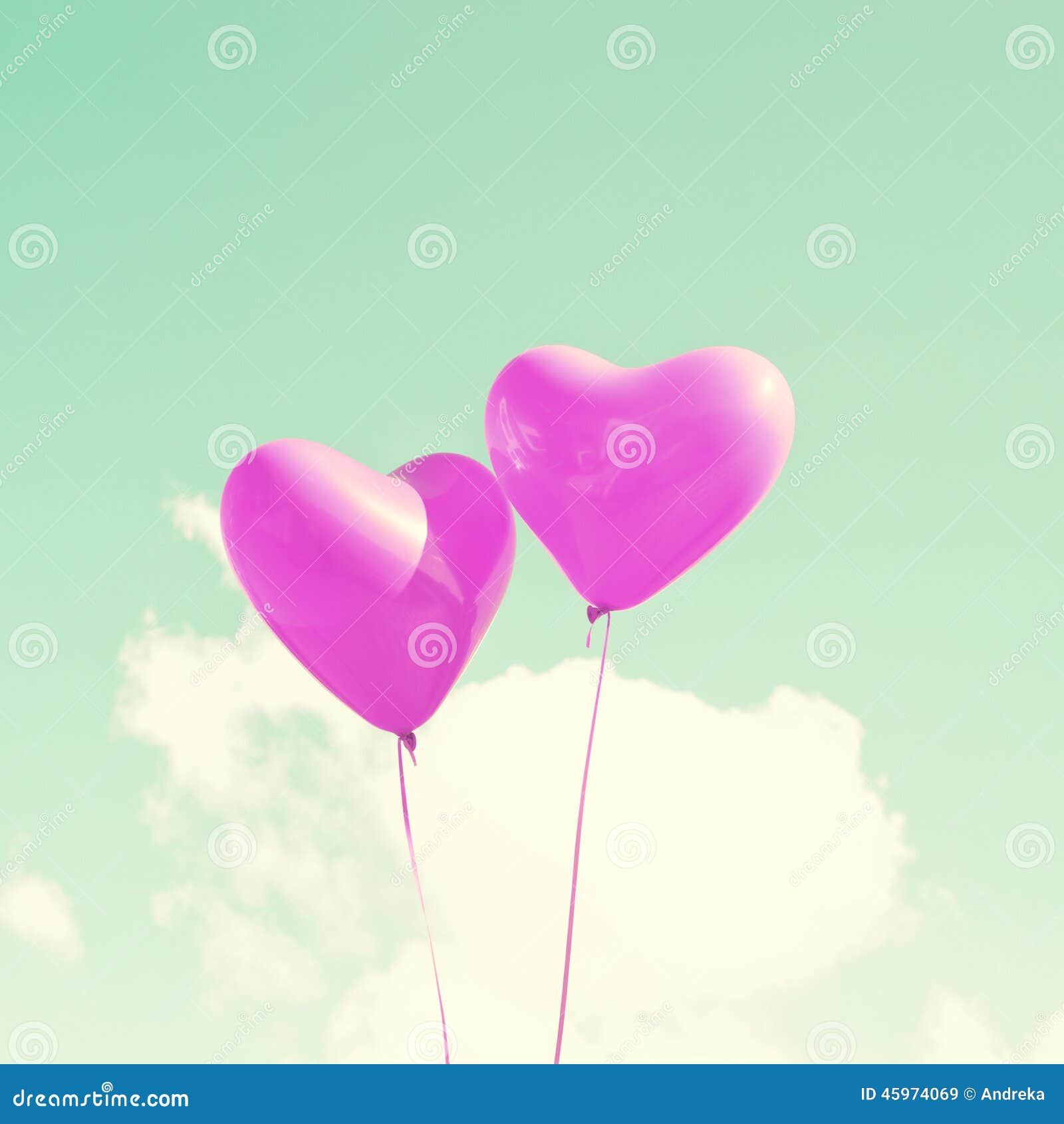 Two Purple Heart-shaped Balloons Stock Image - Image of nature, heart ...