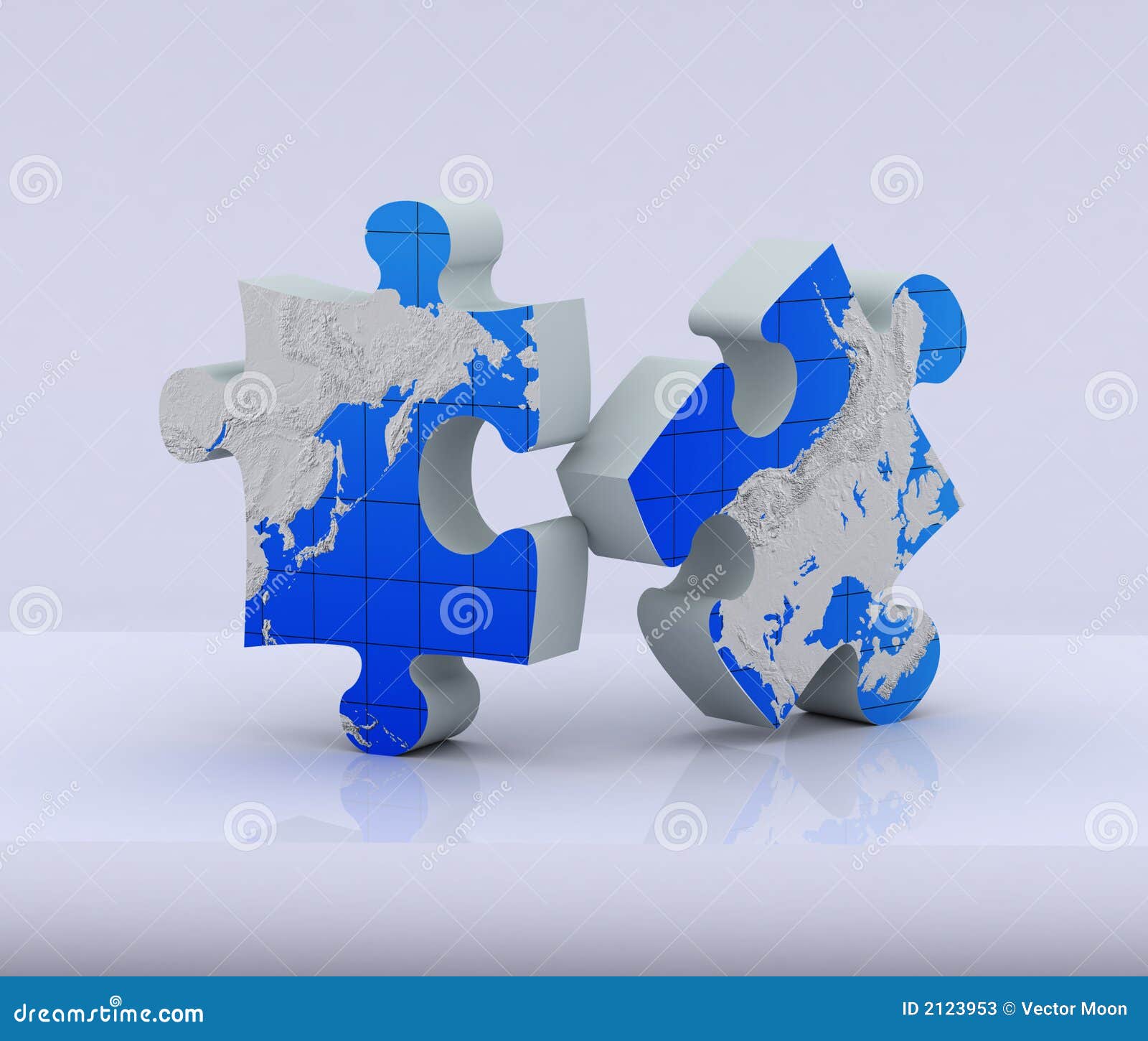 Two puzzle of global map stock illustration. Illustration of isolated ...
