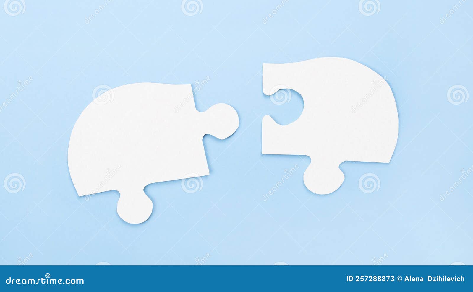 Two Puzzle Pieces. Conceptual Image of Connection, Teamwork and ...