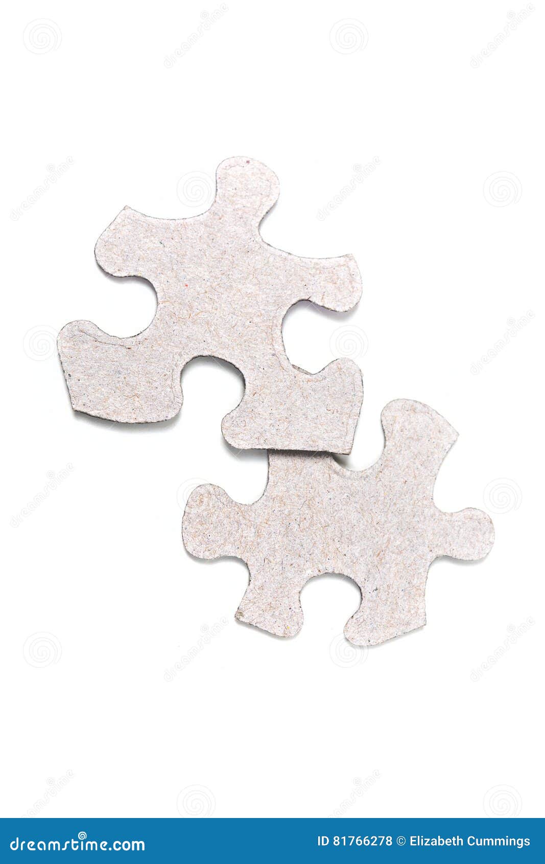 Two puzzle pieces stock photo. Image of interlocking - 81766278